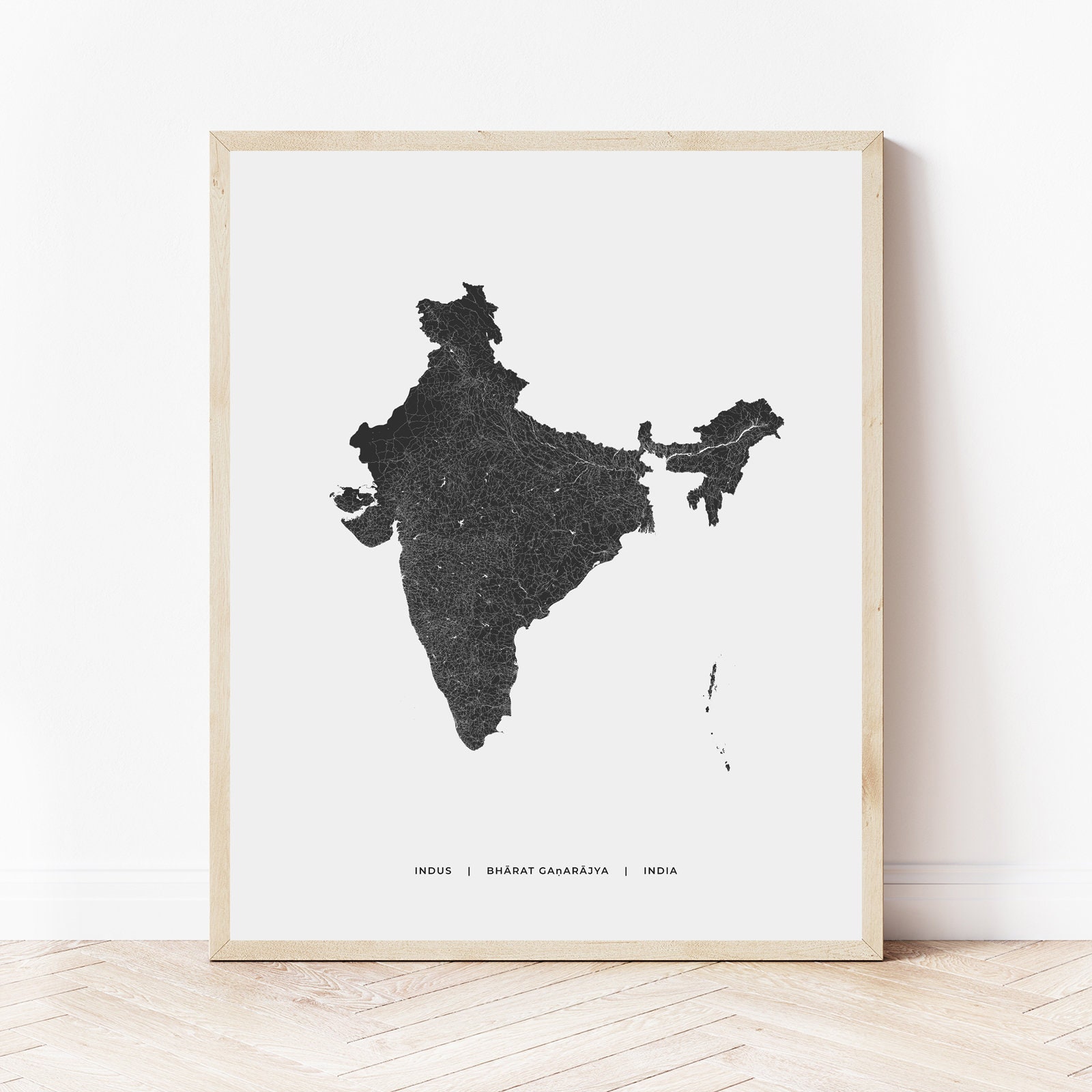 India Map Print Map of India Digital Download | Etsy