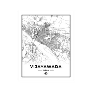 Vijayawada Map Print Map of Vijayawada India Digital Download - Etsy