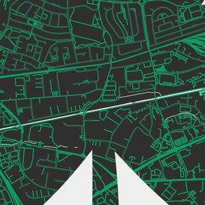 Ballyfermot Shamrock Map Print Map of Ballyfermot Ireland Irish Good ...