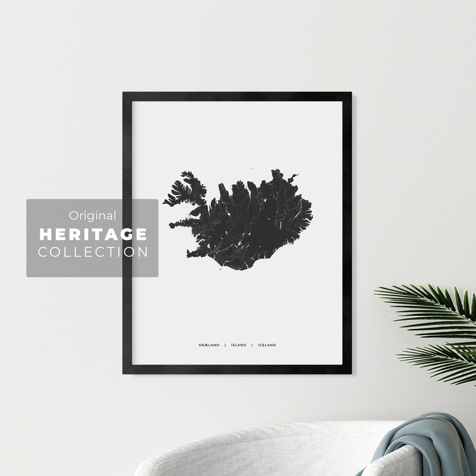 Iceland Map Print Map of Iceland Iceland Poster Digital | Etsy