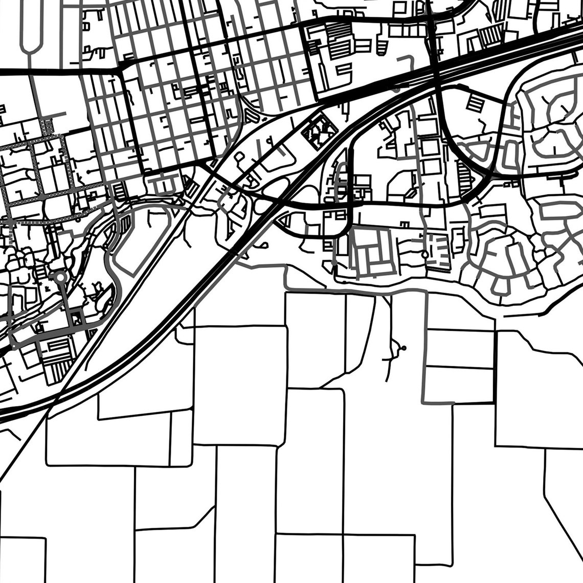 Davis Map Print Map of Davis California USA Digital | Etsy