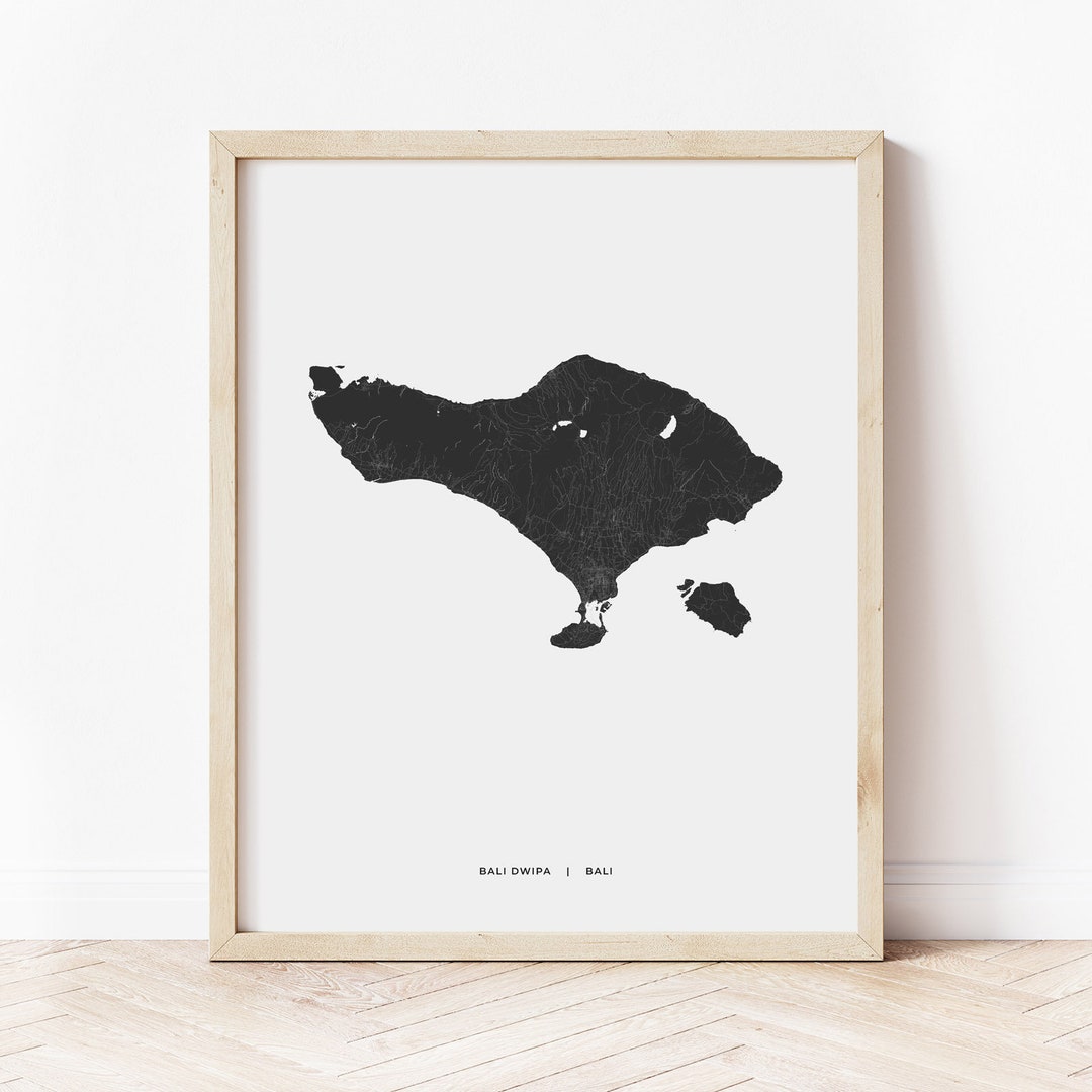 Bali Map Print Map of Bali Digital Download - Etsy