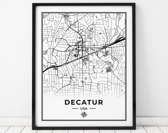 Decatur Map Print | Etsy