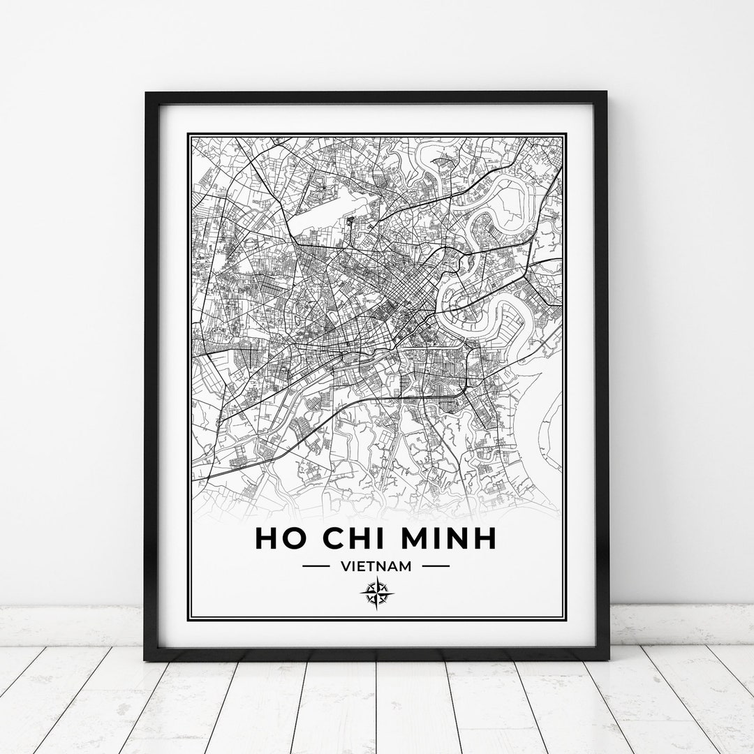 Ho Chi Minh Map Print Map of Ho Chi Minh Vietnam Digital Download - Etsy