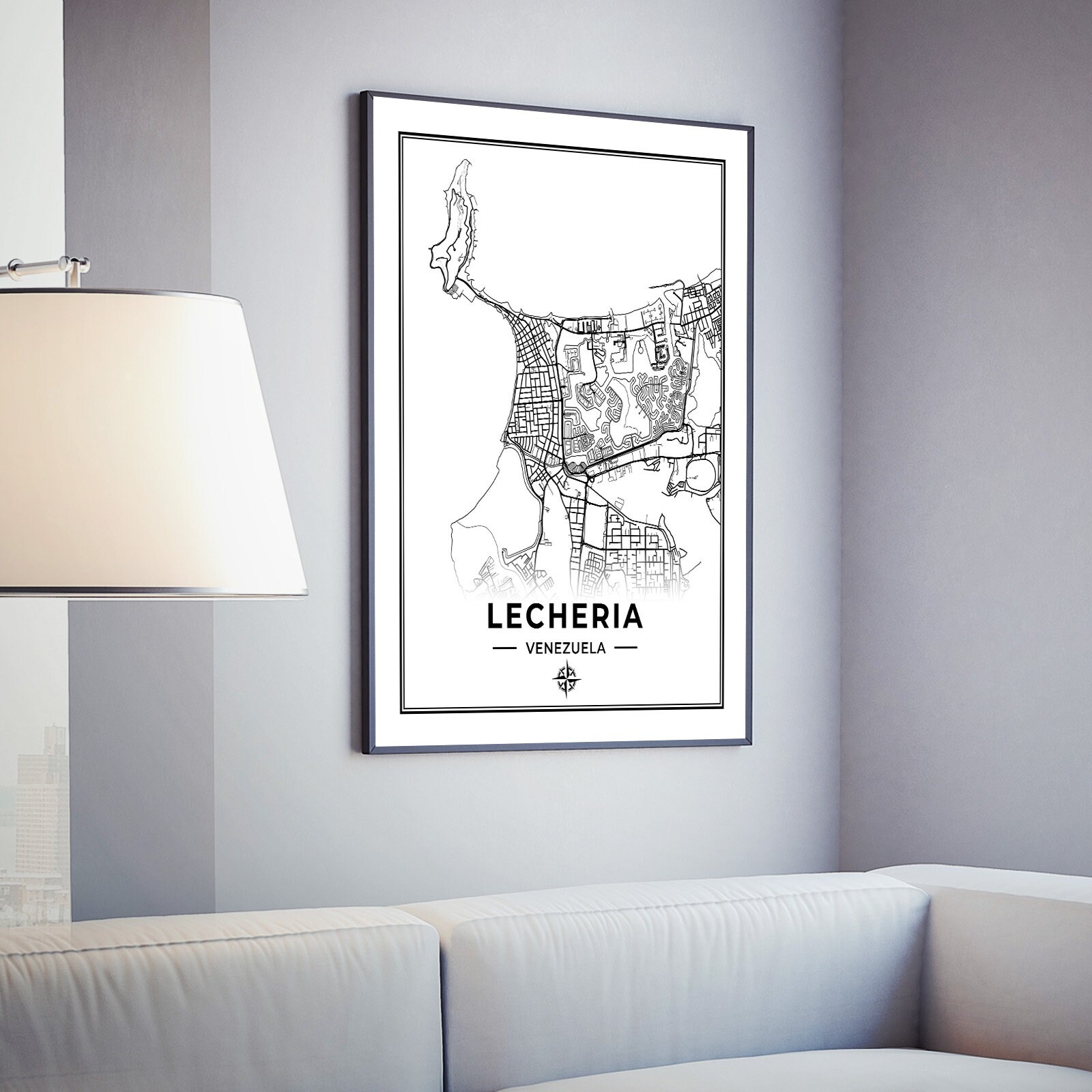 Lecheria Mapa Imprimir / Mapa de Lecheria Venezuela / Descarga Digital ...