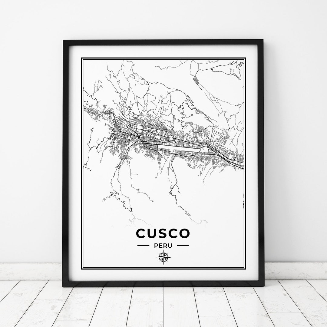 Cusco Map Print Map of Cusco Peru Digital Download - Etsy