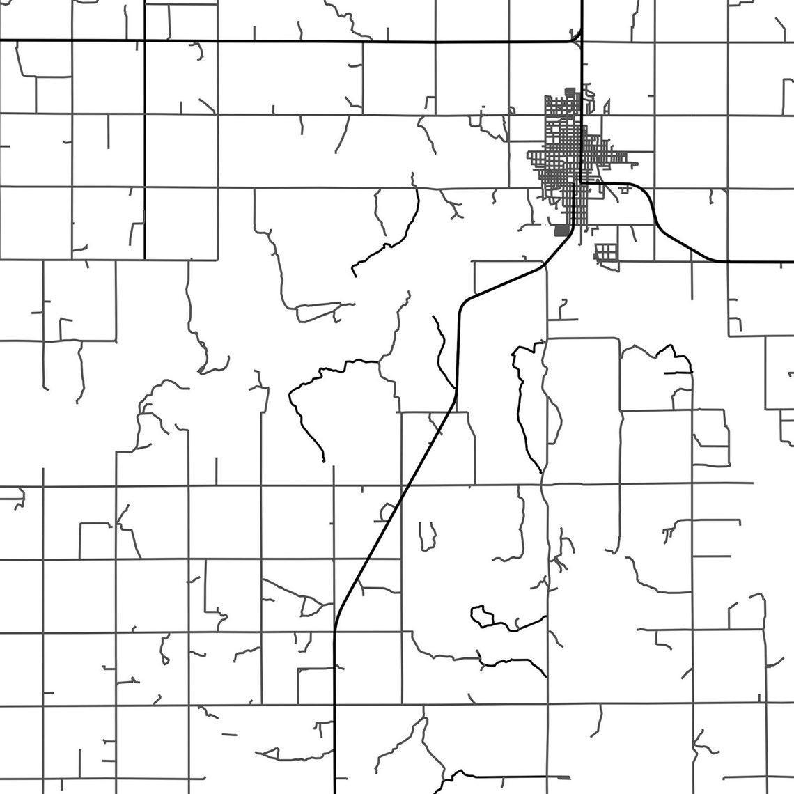 Greer County Map Print Digital Download - Etsy
