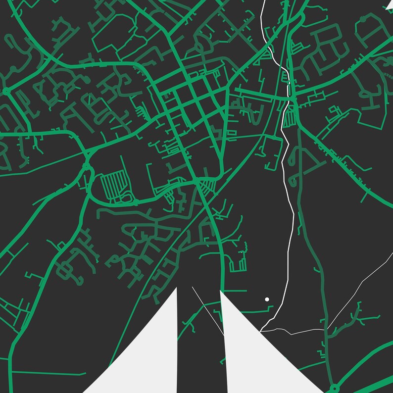 Gorey Shamrock Map Print Map of Gorey Ireland Irish Good - Etsy