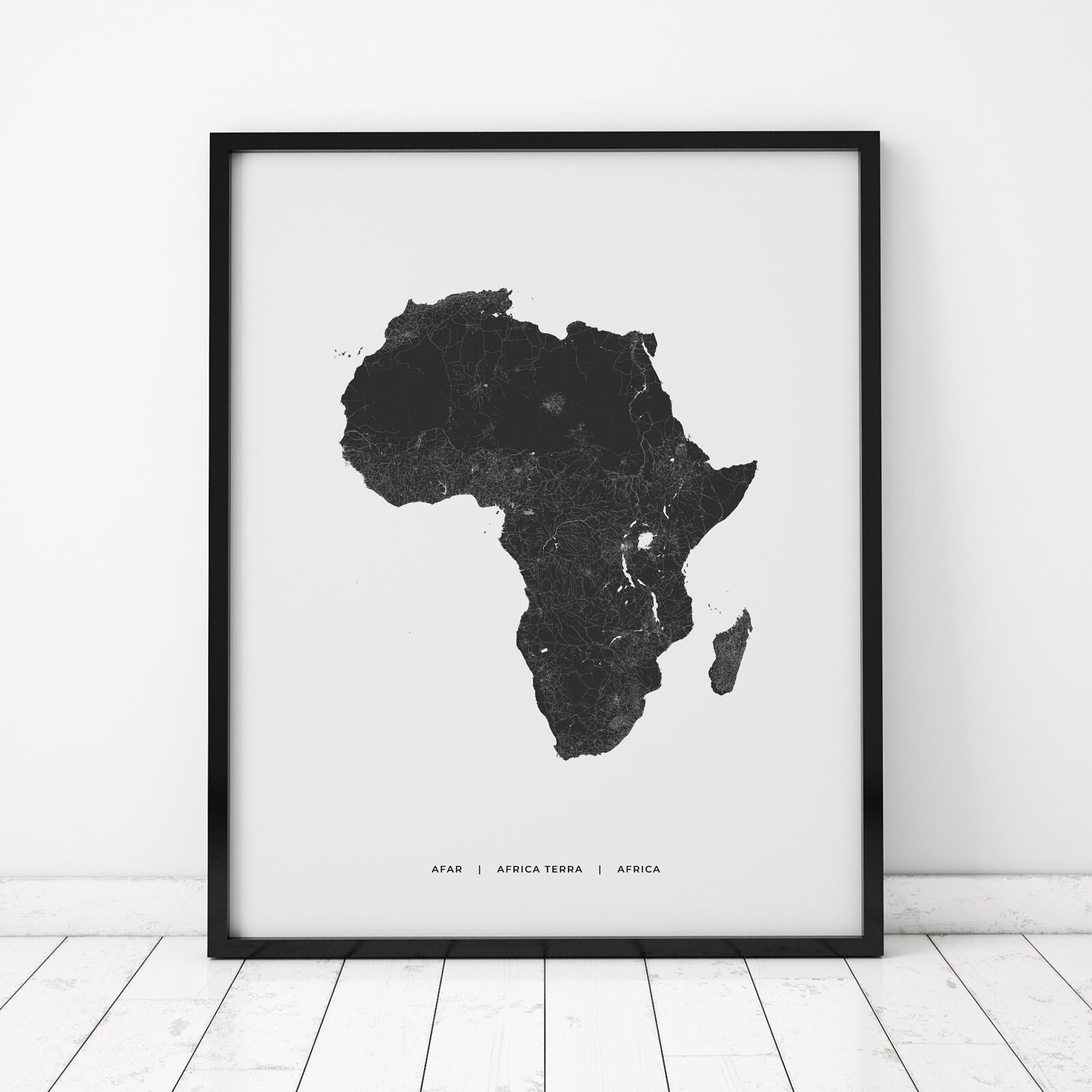 Africa Map Print Map of Africa Digital Download - Etsy