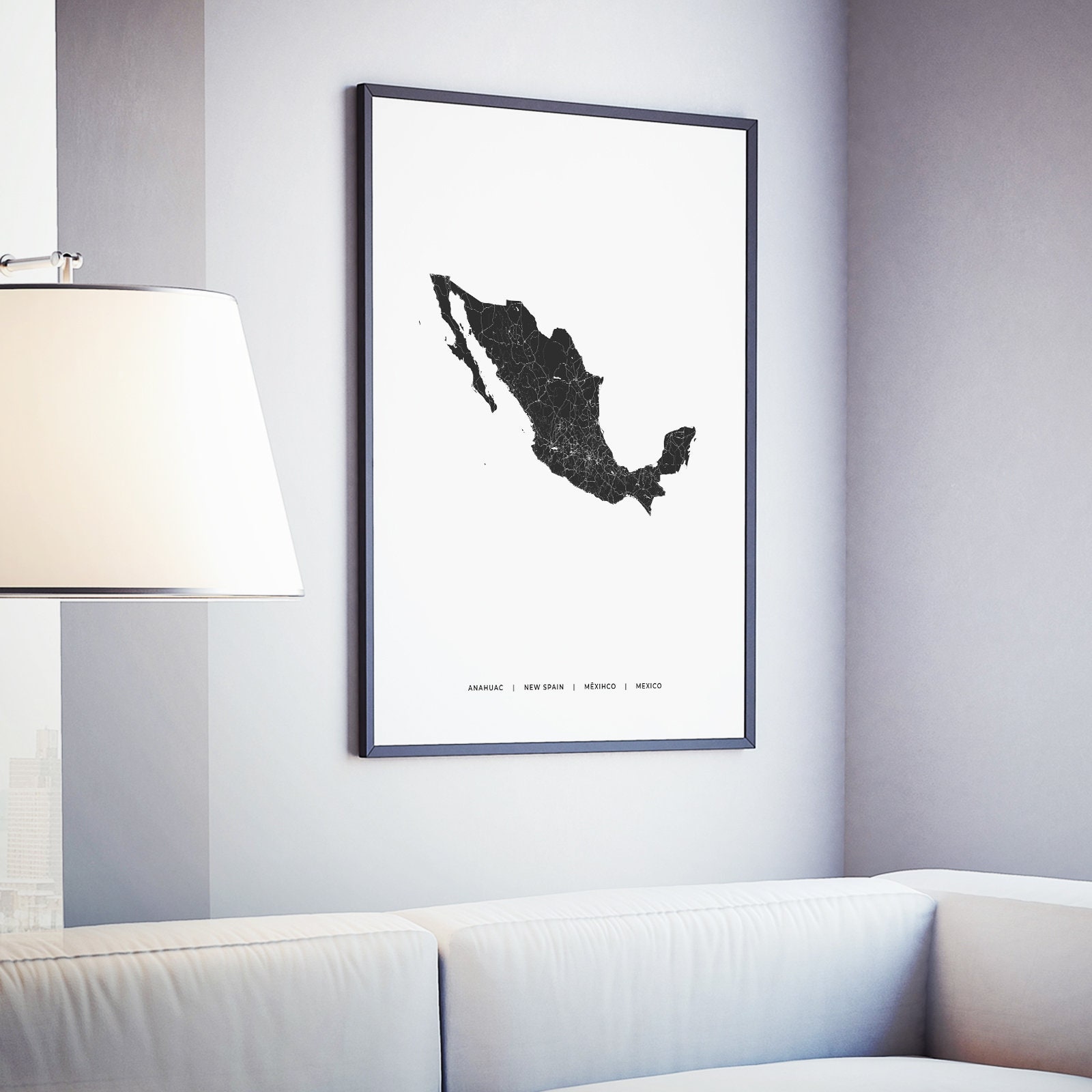Mexico Map Print Map of Mexico Digital Download - Etsy Canada