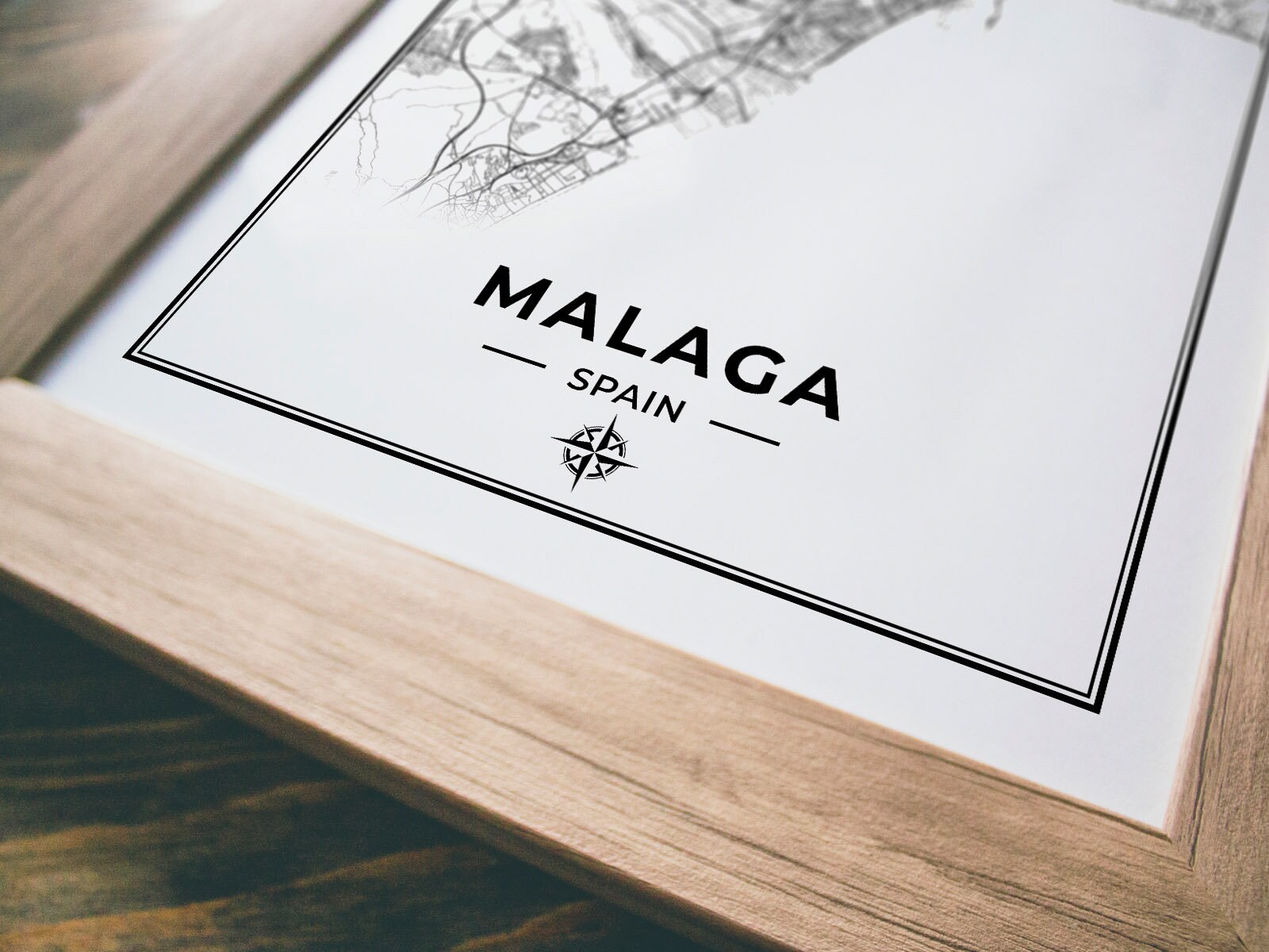 INSTANT DOWNLOAD Malaga Spain City Map Printable Digital Print Files ...