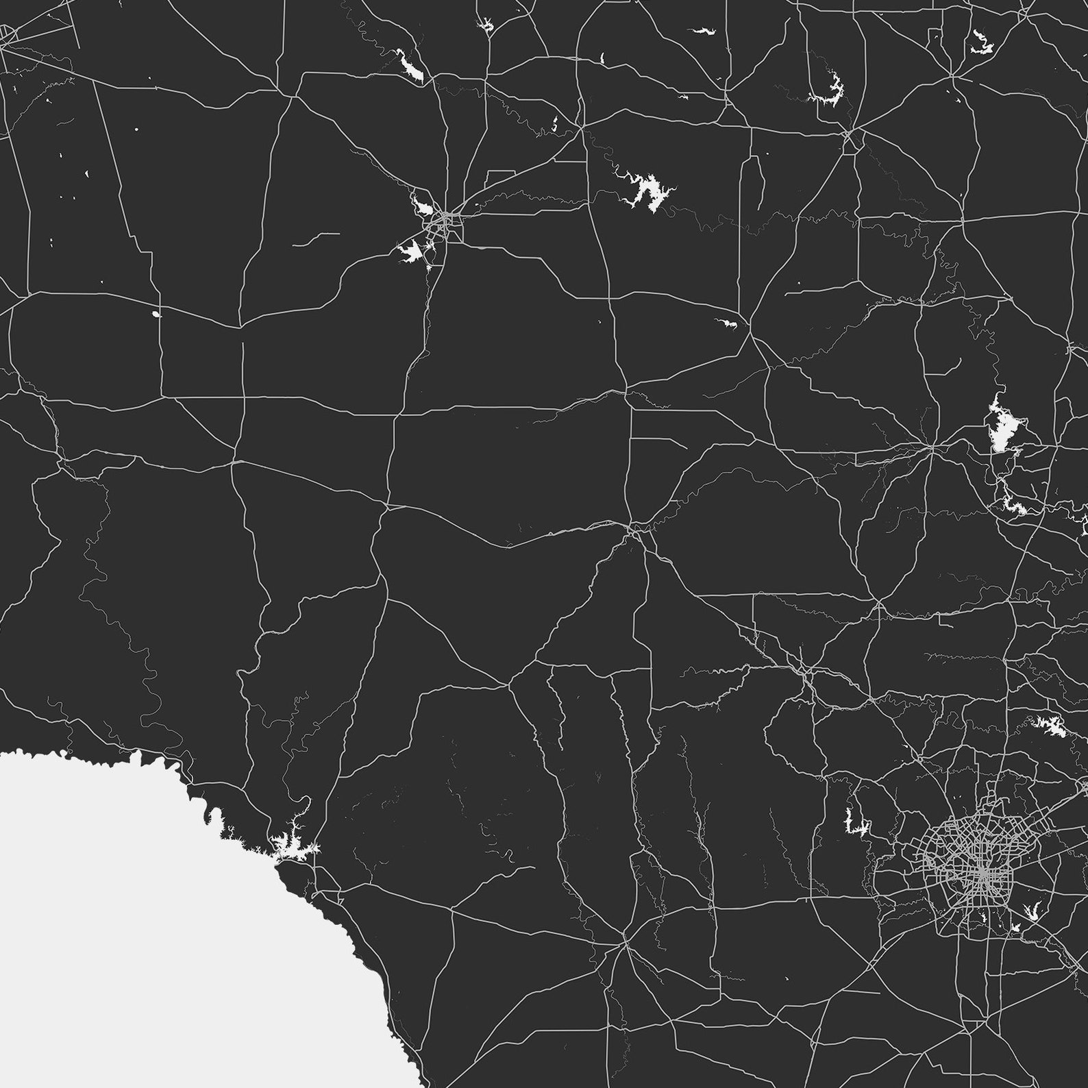 Texas State Map Print Map of Texas Texas Gifts Texas - Etsy