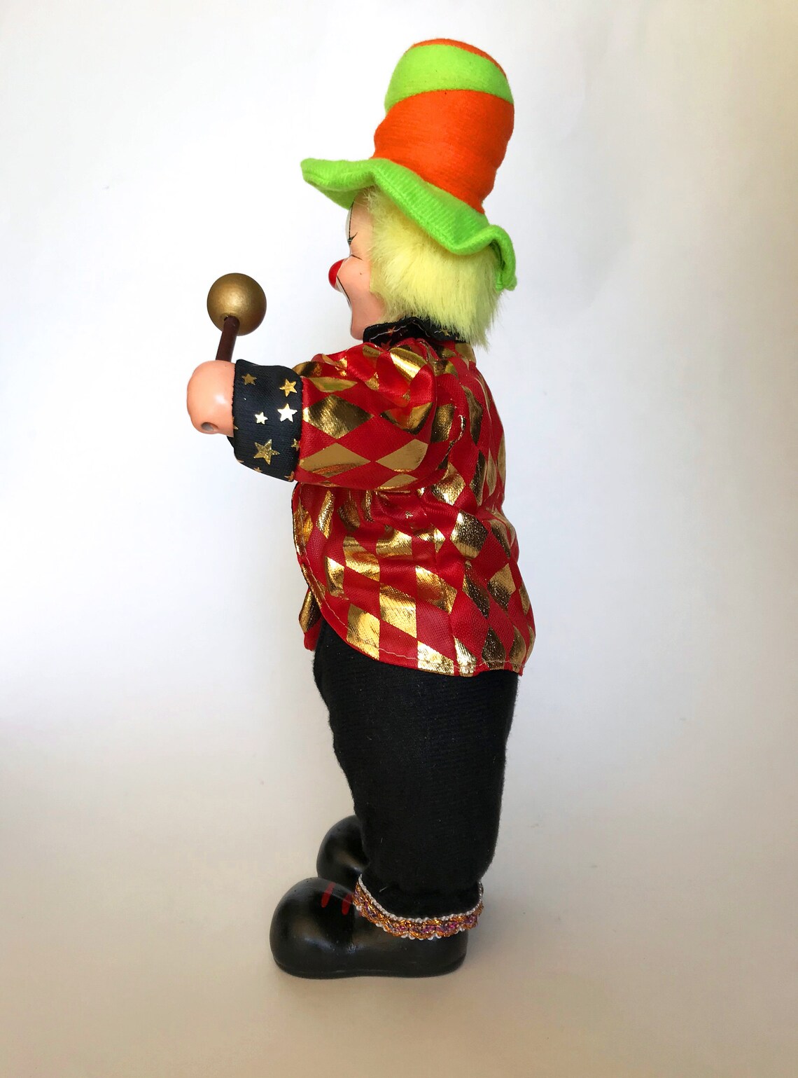 Clown Doll Musical Collectible RARE Music Box Harlequin Clown ...