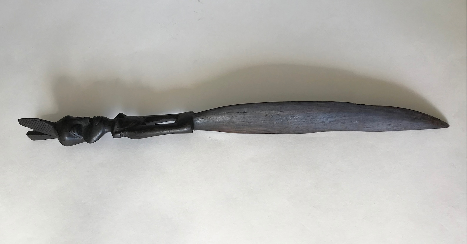 African Knife Wood Ebony Knife Vintage Carved Knife Letter - Etsy