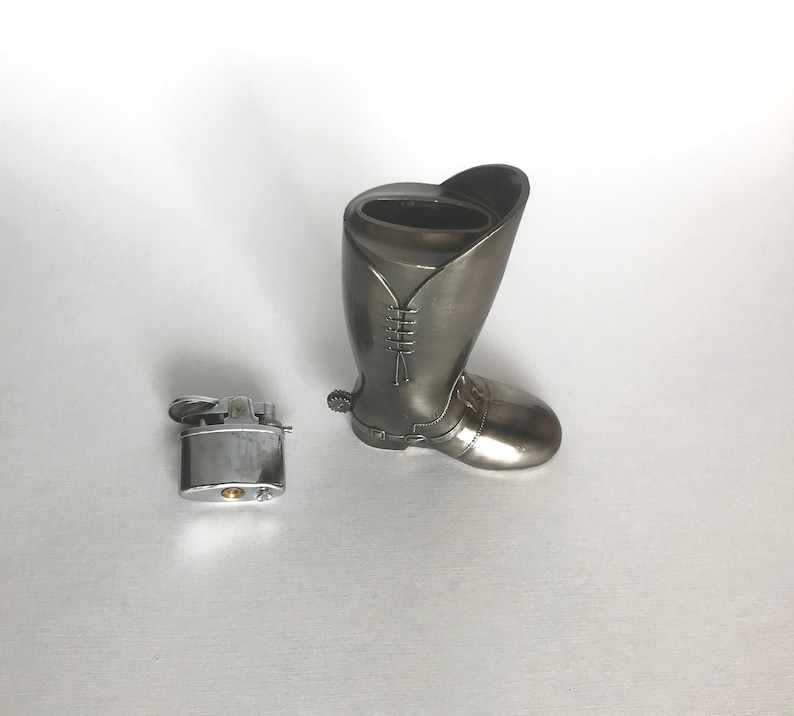 Boot Lighter Gas Vintage Brass Lighter Tabl French Officer's Boot Rare ...