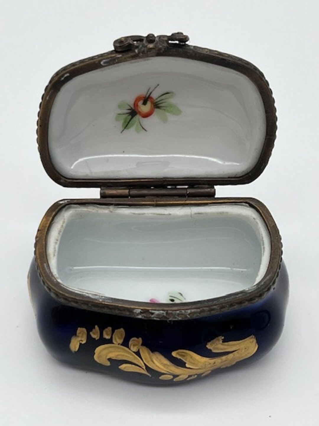 Antique Porcelain Rare Trinket Jewelry Box Louis XVI Collectible Rococo ...