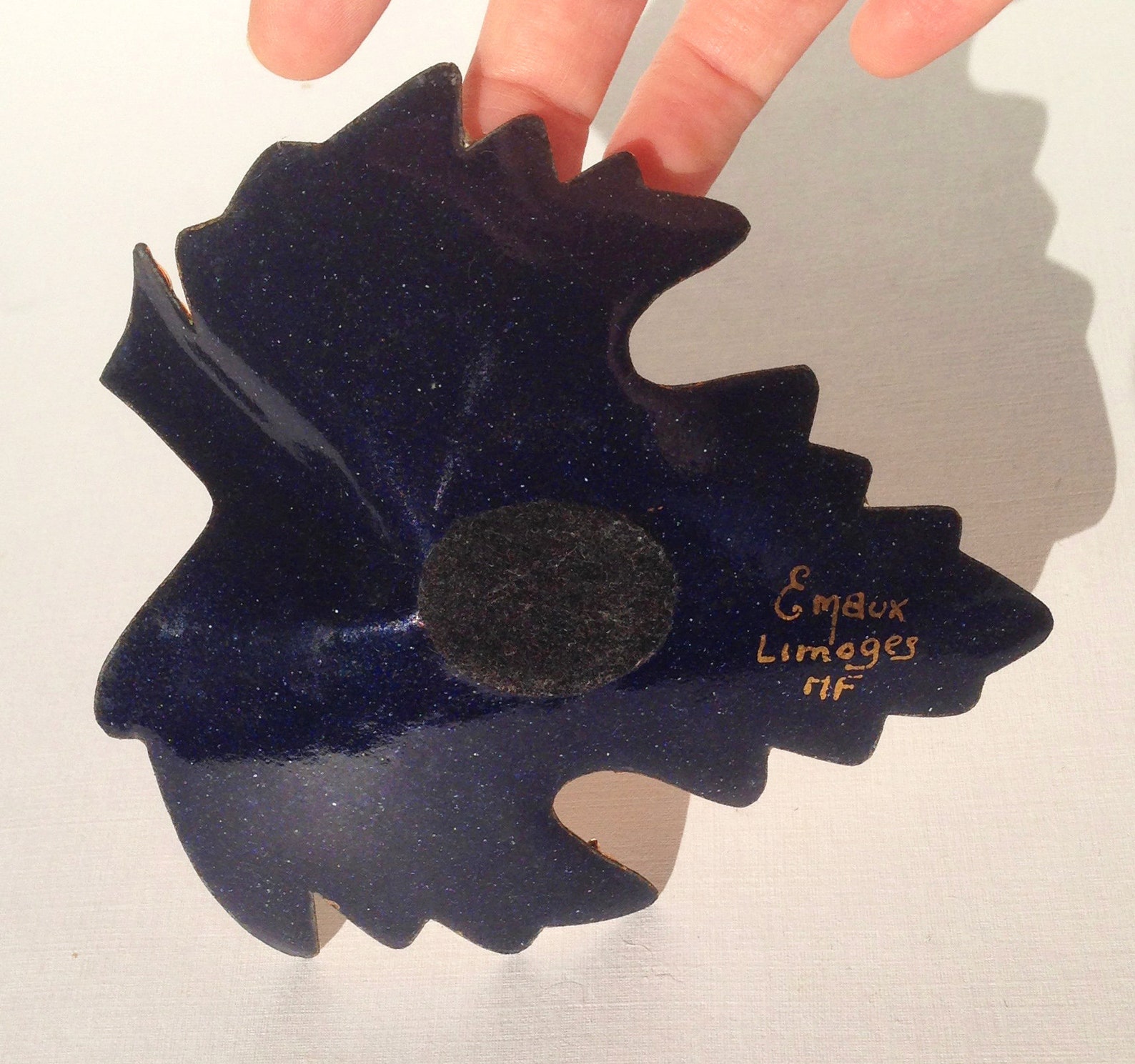 Leaf Dish Limoges Glass French Vintage Limoges Enamel Crystal Autumn ...