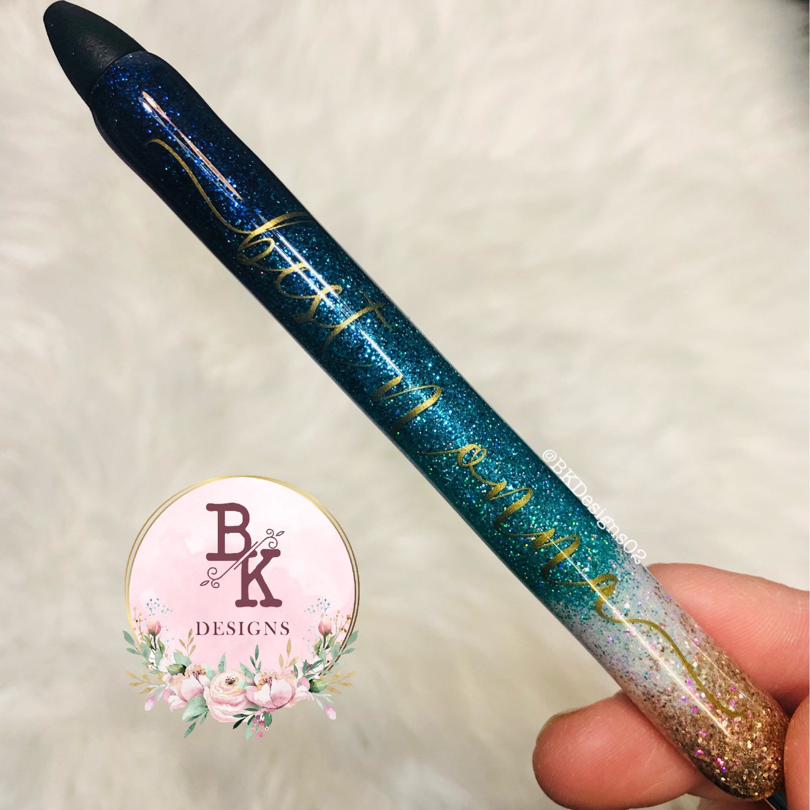 Glitter Personalized Gel Pens Custom Pens Custom Epoxy - Etsy