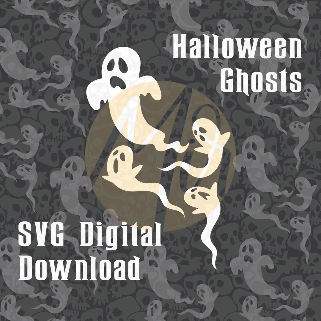 Halloween Ghosts SVG Digital Download, Spooky Halloween Decoration - Etsy