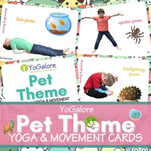 Pet Theme Yoga & Movement Pose Cards - Etsy