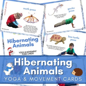 Hibernating Animals Yoga & Movement Pose Cards - Etsy