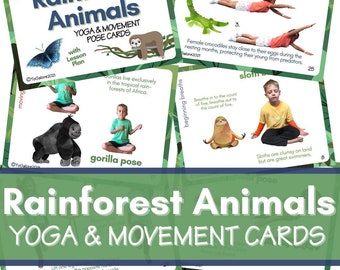 Hibernating Animals Yoga & Movement Pose Cards | Etsy