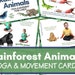Rainforest Animals Yoga & Movement Pose Cards - Etsy