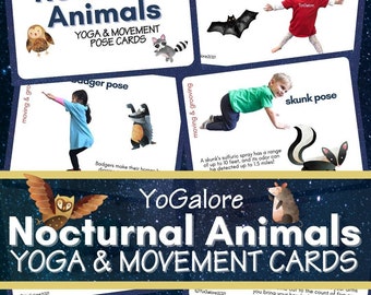 Hibernating Animals Yoga & Movement Pose Cards | Etsy