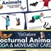 Nocturnal Animals Yoga & Movement Pose Cards - Etsy