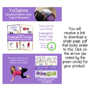 Endangered Animal Yoga & Movement Cards and Lesson Plan - Etsy