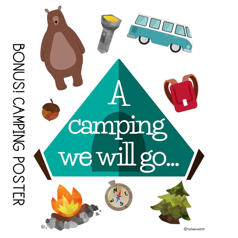 Camping Theme Yoga & Movement Pose Cards With Memory Game - Etsy