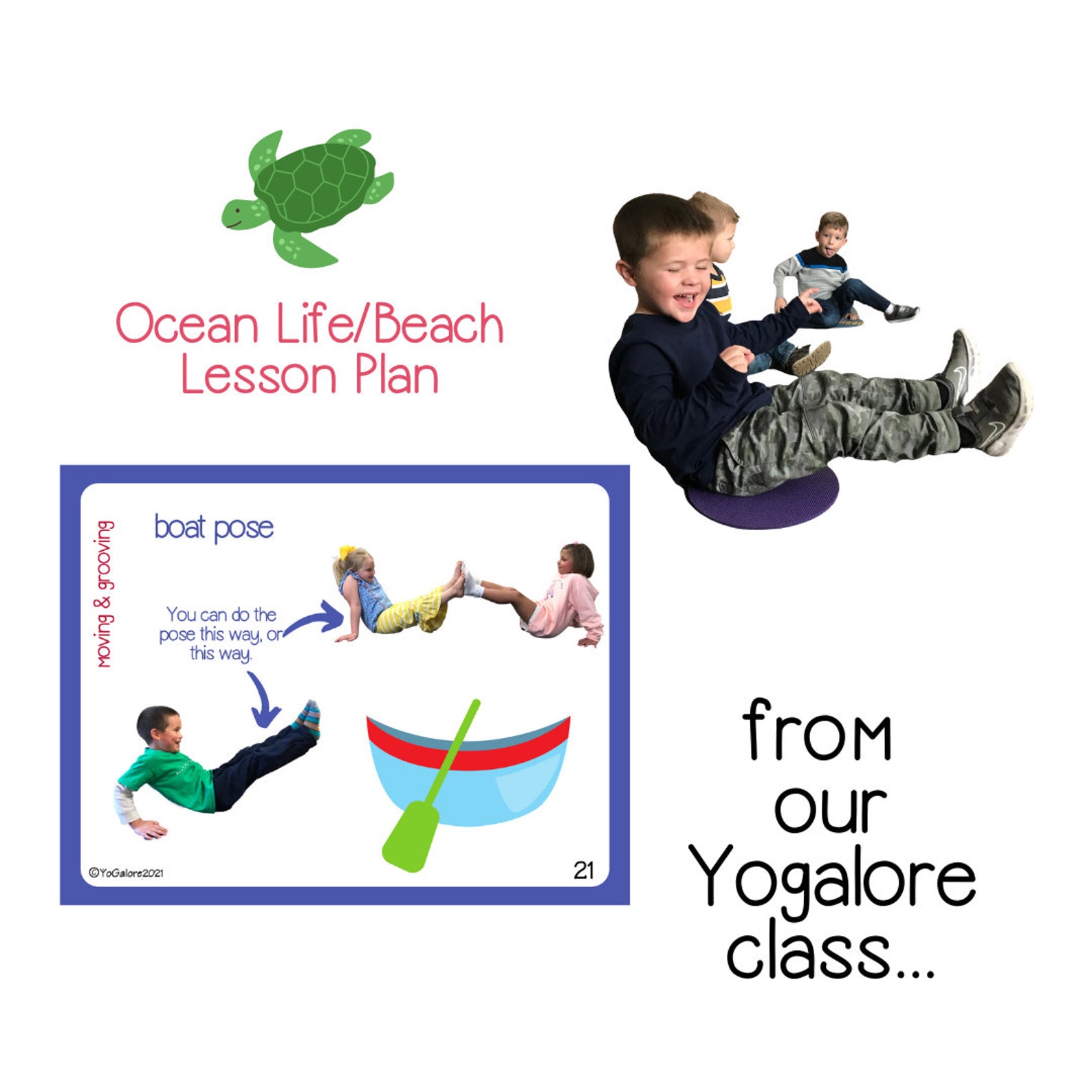 Ocean Animals | Ocean Life Yoga & Movement Pose Cards With Lesson Plan ...