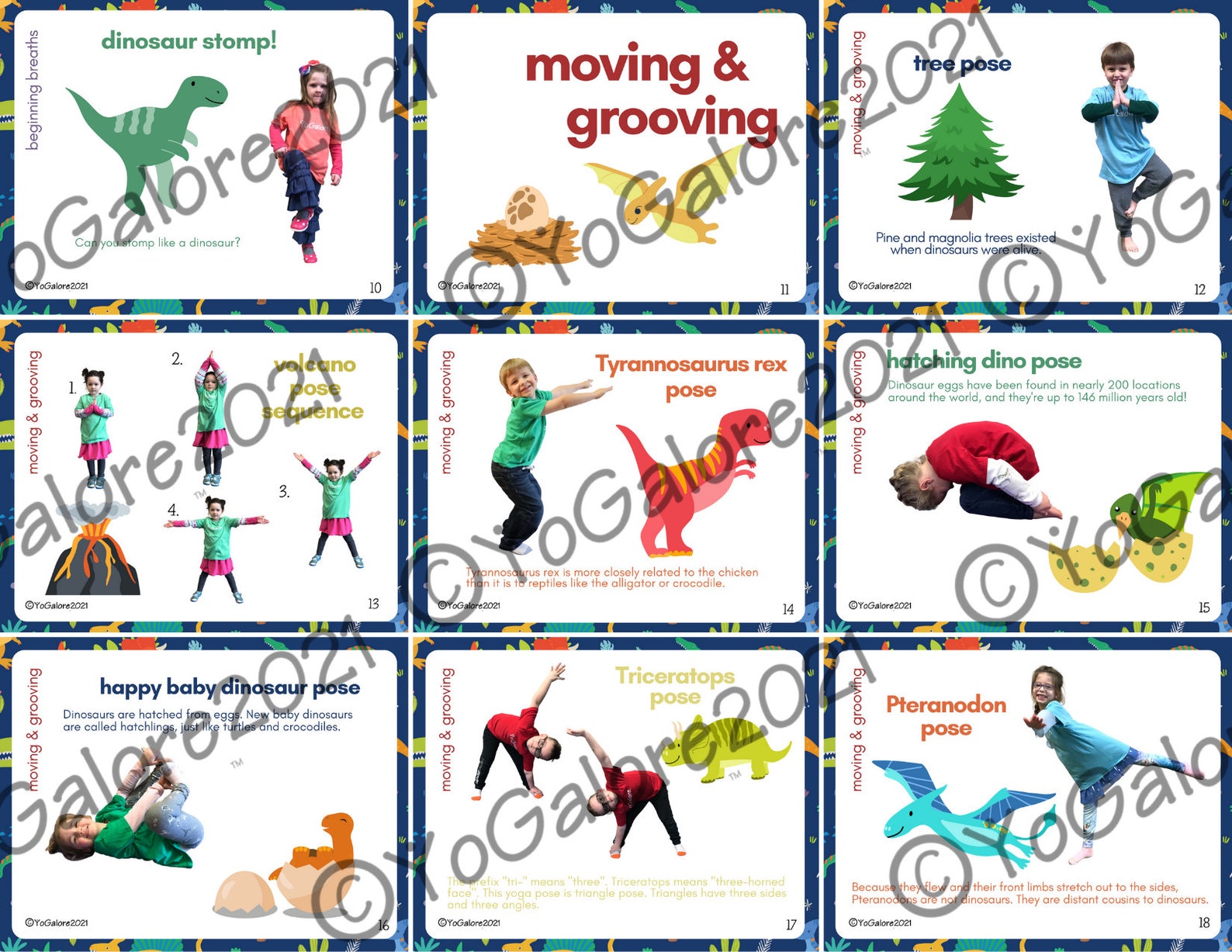 Dinosaur Yoga Lesson Plan: Dinosaur Theme Yoga & Movement Pose - Etsy