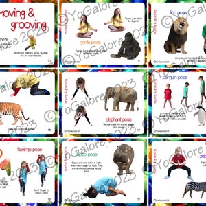 Zoo Theme Yoga & Movement Pose Cards With STEM Activity - Etsy