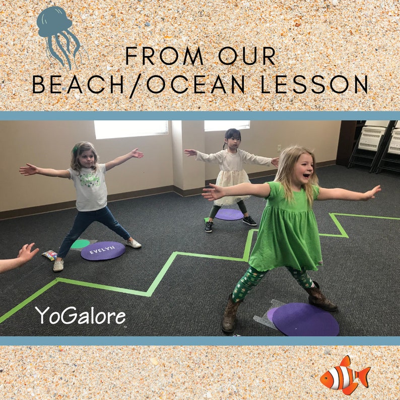 Ocean Theme Preschool Activity: Yoga & Movement Pose Cards - Etsy