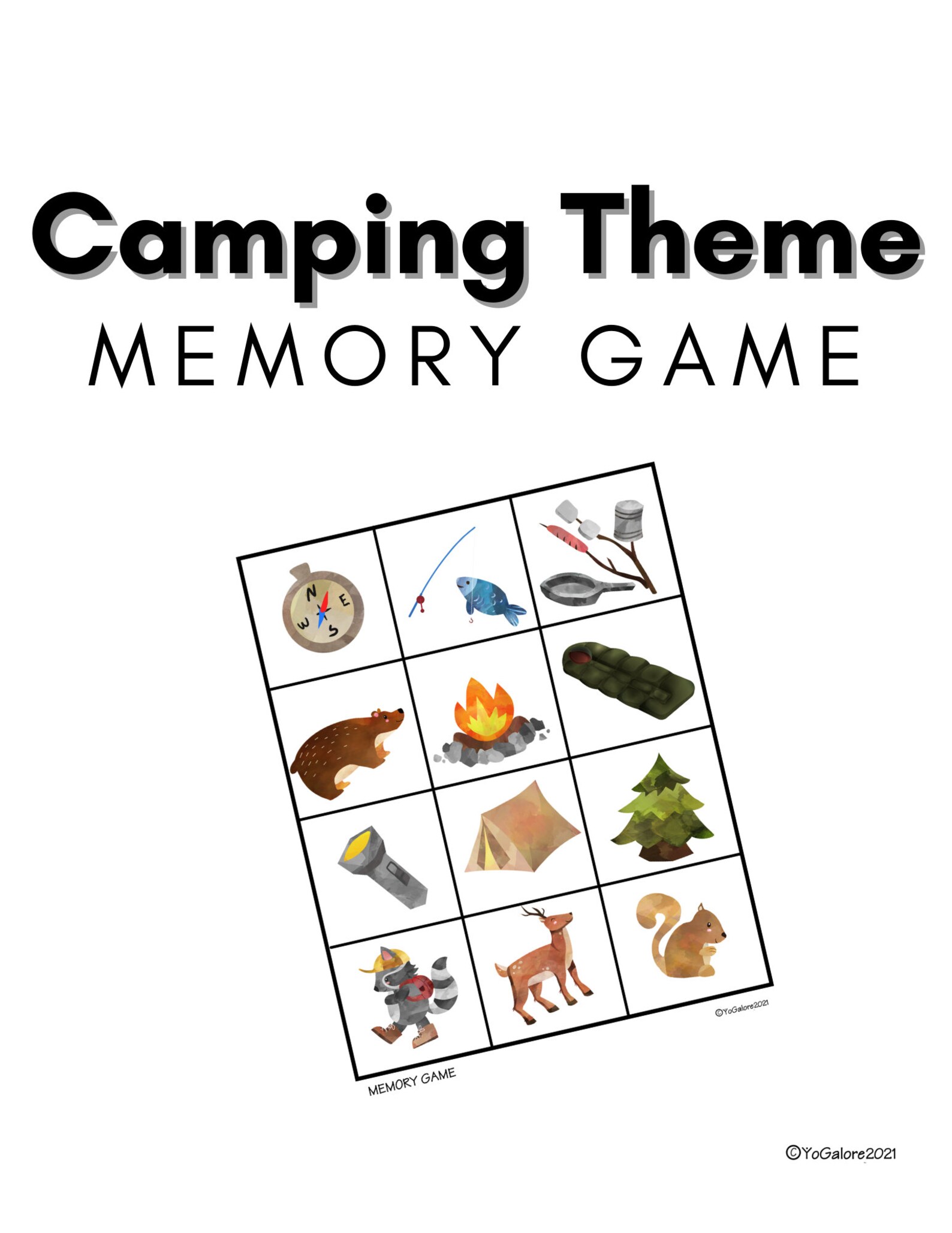 Camping Theme Yoga & Movement Pose Cards - Etsy