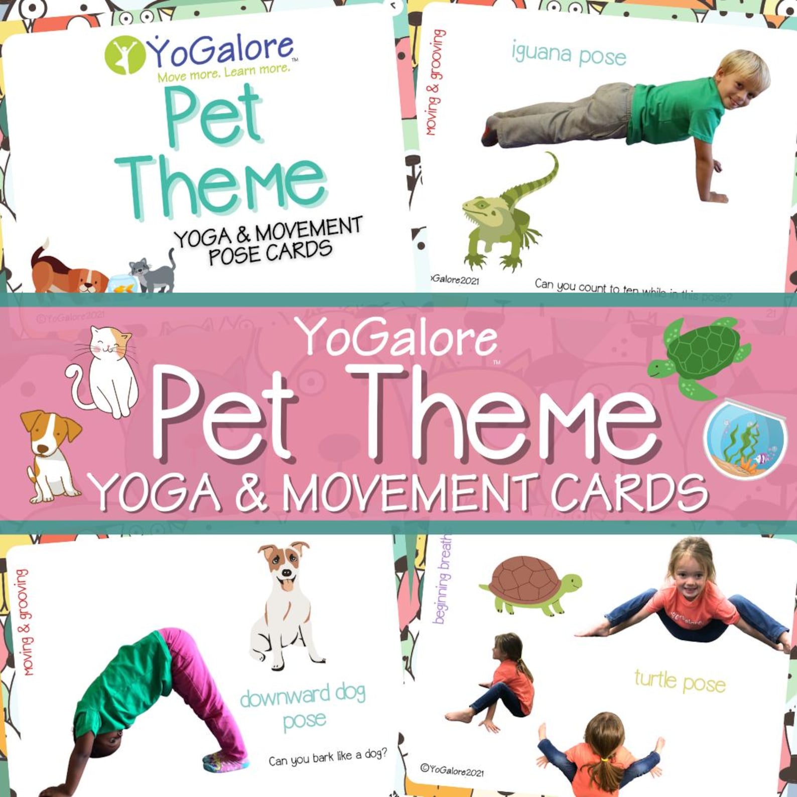 Pet Theme Yoga & Movement Pose Cards - Etsy