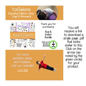 Bug & Insect Theme Bundle: Yoga/movement Cards, Printables, Memory Game ...