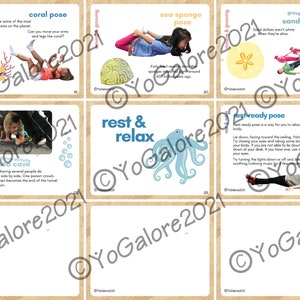Ocean Theme Preschool Activity: Yoga & Movement Pose Cards - Etsy