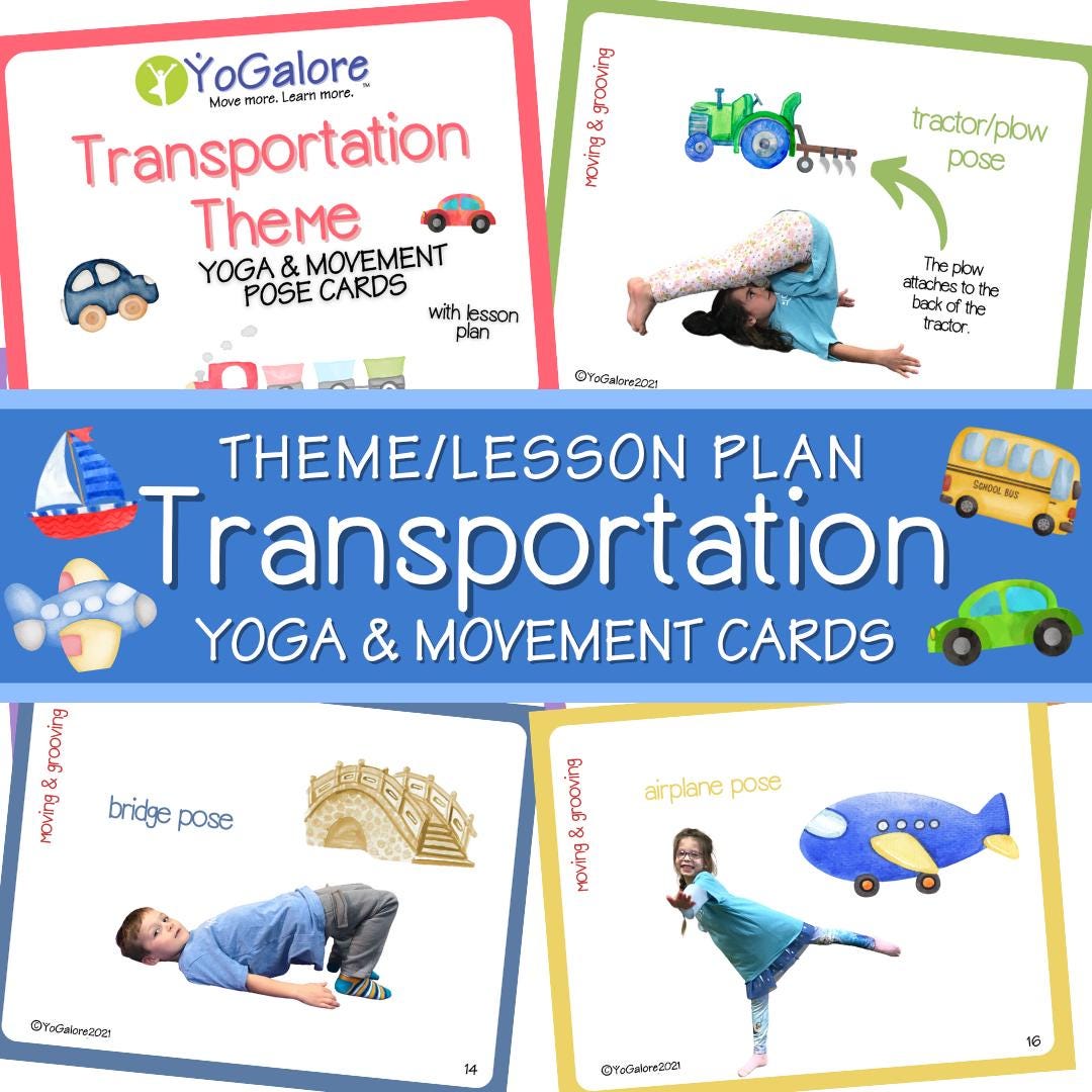 Transportation Theme Yoga & Movement Pose Cards - Etsy