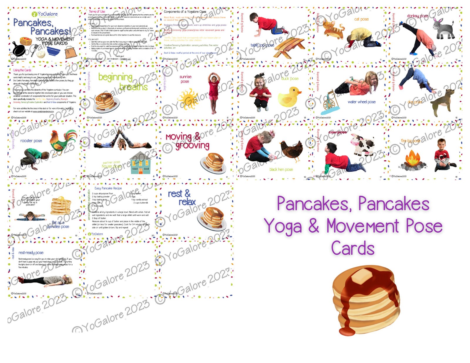 Eric Carle Yoga & Movement Pose Cards Bundle - 5 Sets, Preschool ...