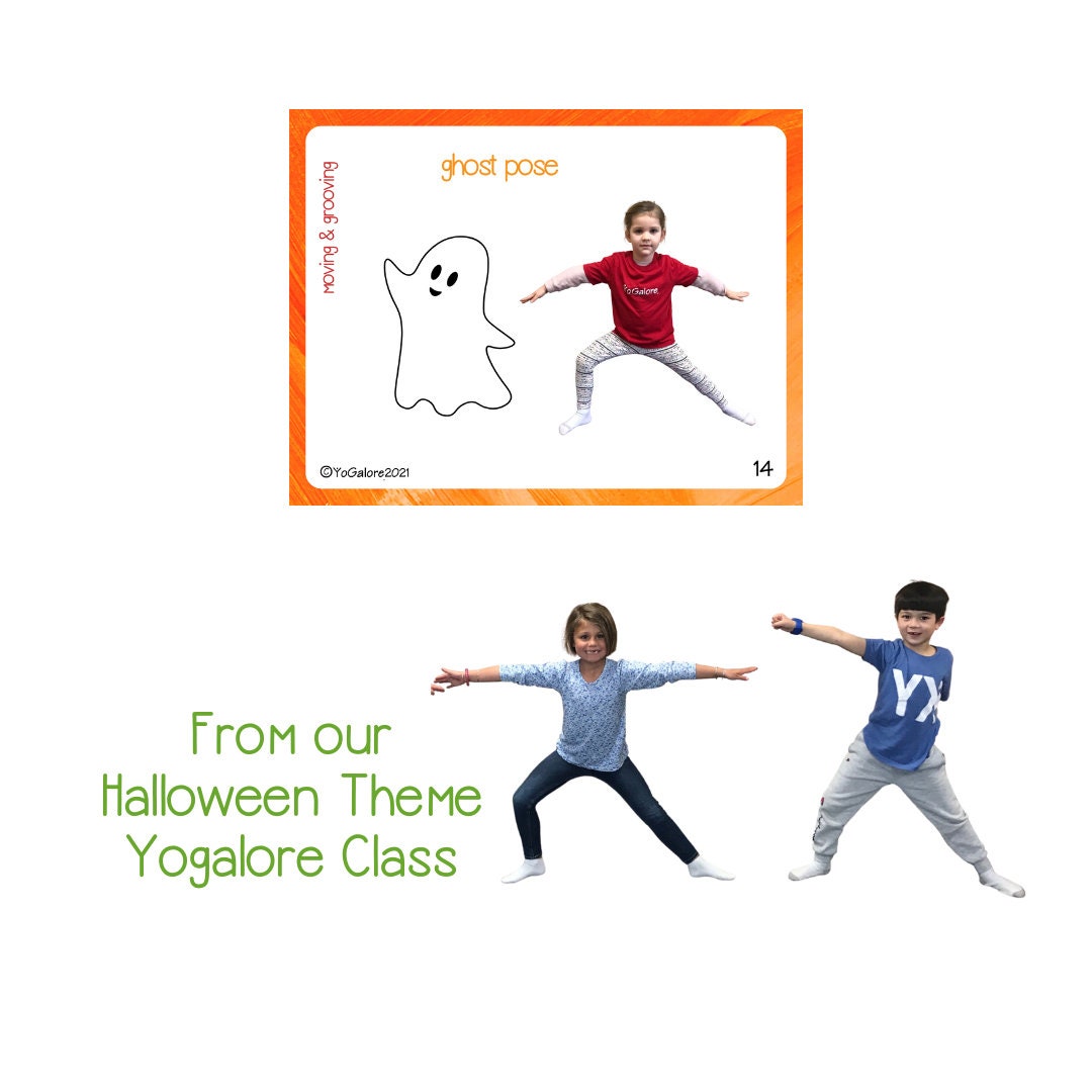 Halloween Theme Yoga & Movement Cards and Yogalore Lesson Plan for ...