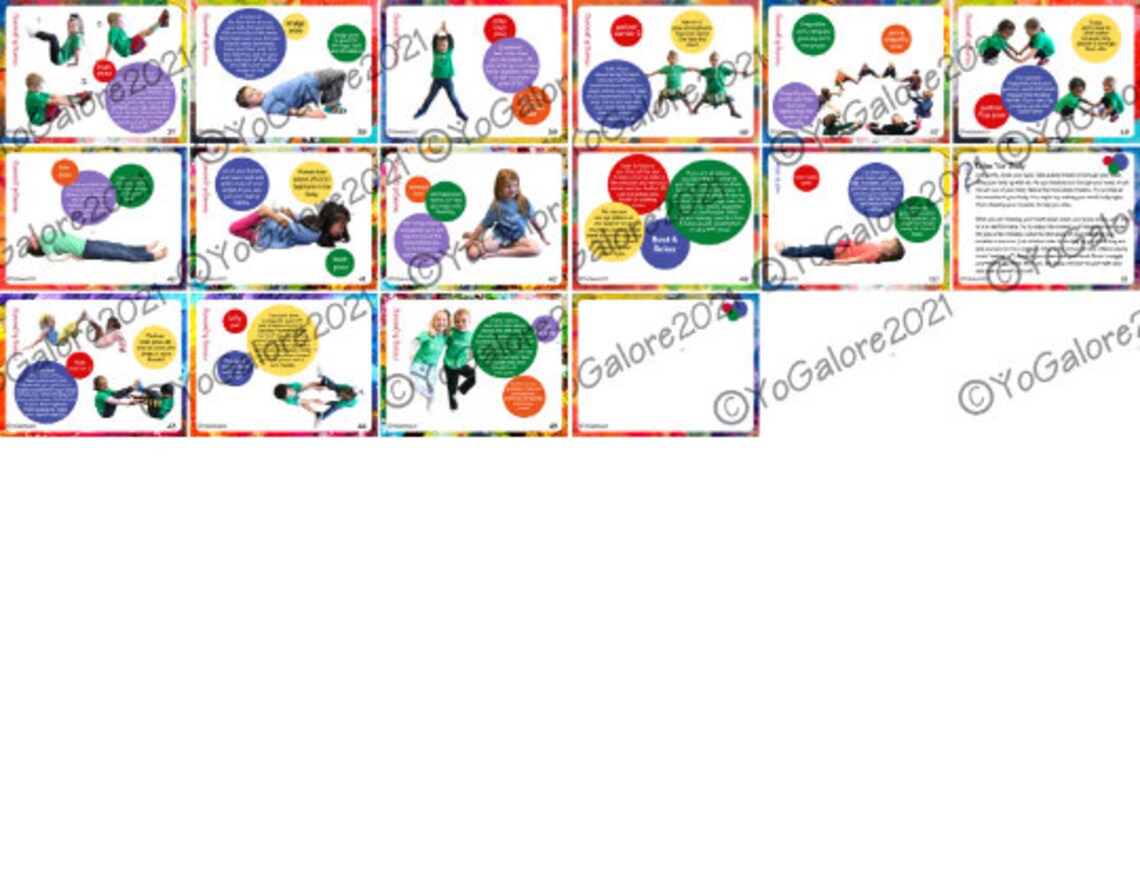 Yoga & Movement Pose Cards for Kids by Yogalore - Etsy
