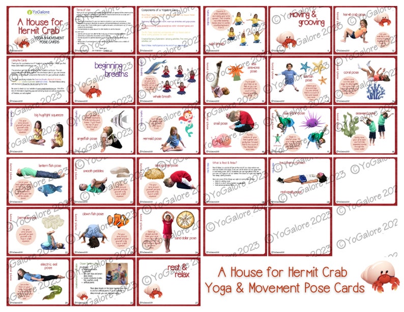Eric Carle Yoga & Movement Pose Cards Bundle - 5 Sets, Preschool ...