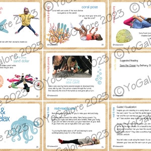 Ocean Theme Preschool Activity: Yoga & Movement Pose Cards - Etsy