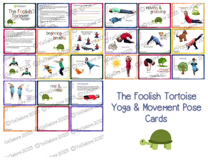 Eric Carle Yoga & Movement Pose Cards Bundle - 5 Sets, Preschool ...
