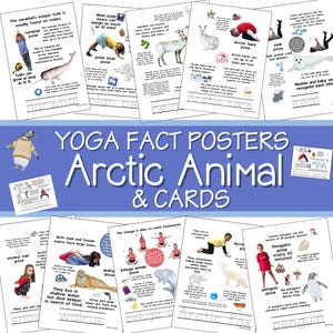 Arctic Animal Posters With Yoga Poses | Mindful Movement for Kids - Etsy
