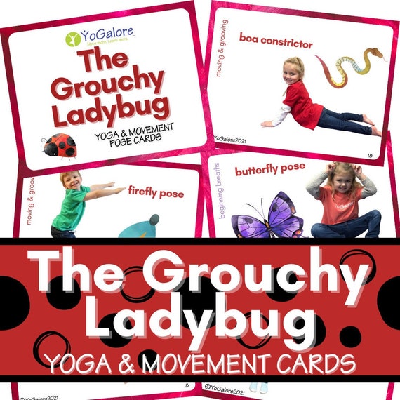 The Grouchy Ladybug: Yoga & Movement Cards | Etsy