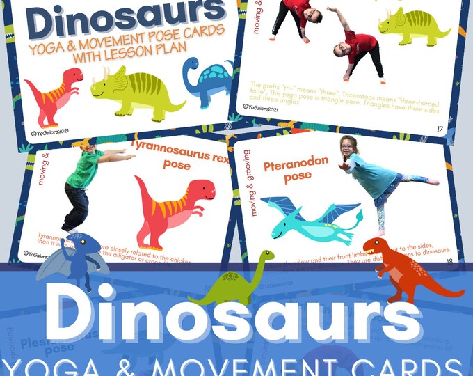 Dinosaur Yoga Lesson Plan: Dinosaur Theme Yoga & Movement Pose - Etsy UK