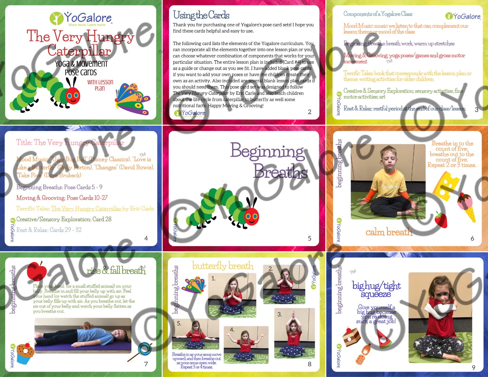 The Very Hungry Caterpillar Yoga & Movement Pose Cards | Etsy